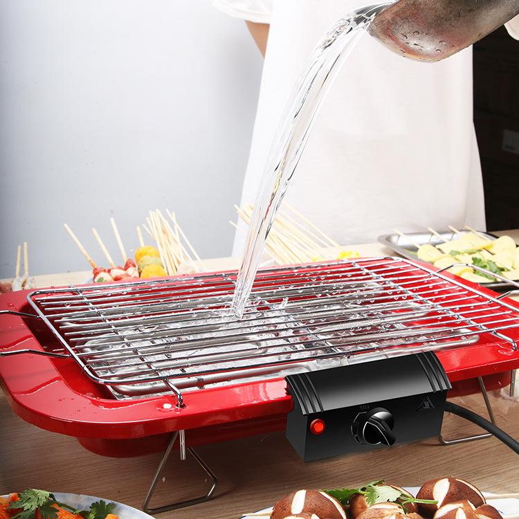 Portable Electric BBQ Grill Teppanyaki Smokeless Barbeque Pan Hot Plat ...
